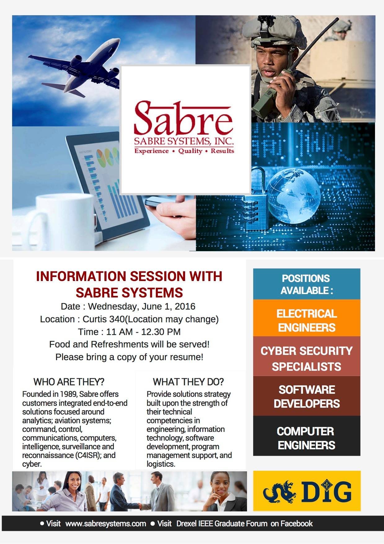 May 2016 – Drexel IEEE Graduate (DIG) Forum